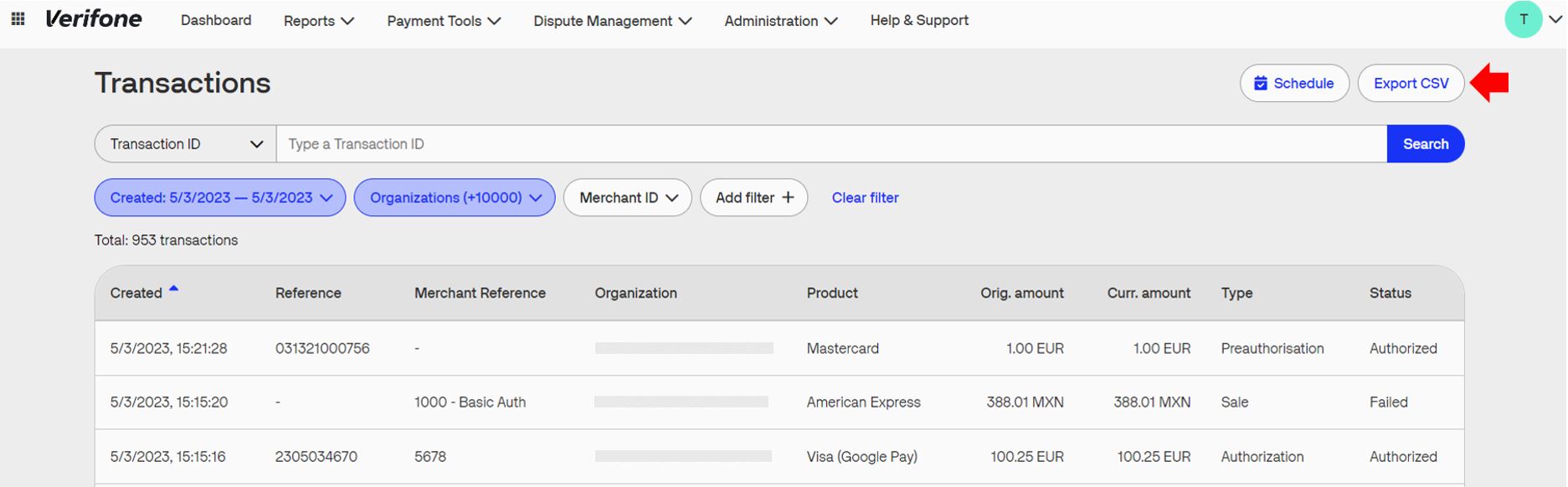 Exporting Reports | Verifone Central | Verifone Developer Portal