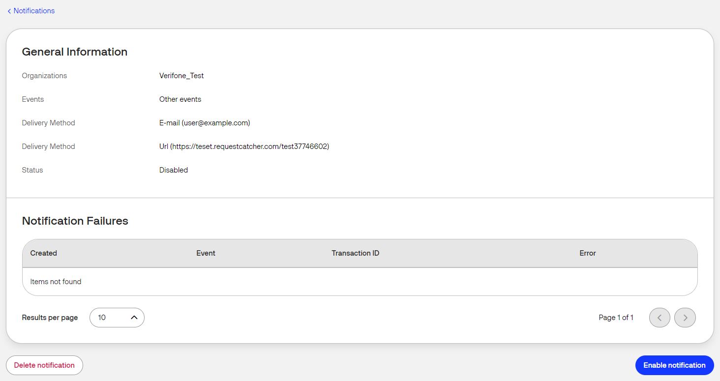 Notifications | Verifone Central | Verifone Developer Portal