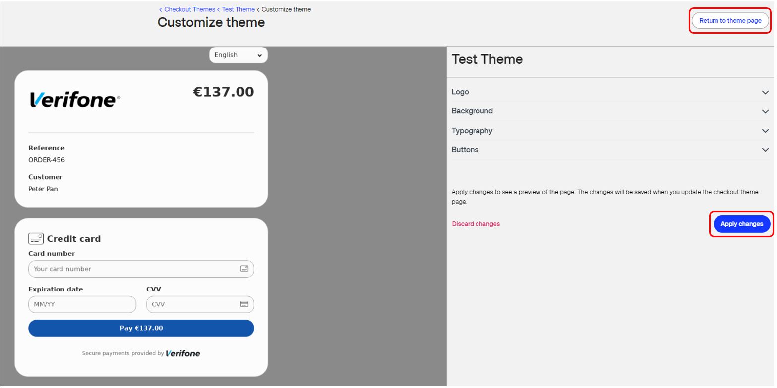 Checkout Themes Editor | Verifone Central | Verifone Developer Portal