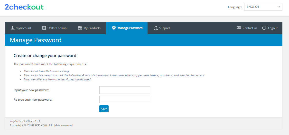 Accessing 2Checkout myAccount | Verifone Developer Portal
